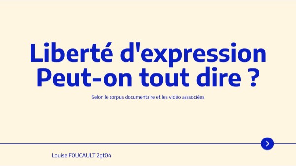 Liberté d'expression Peut-on tout dire ? | Genially