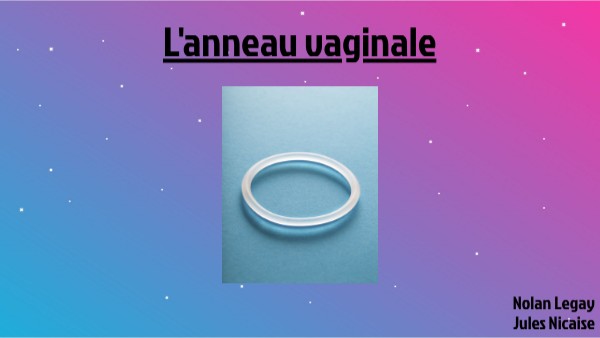 L'anneau vaginale | Genially
