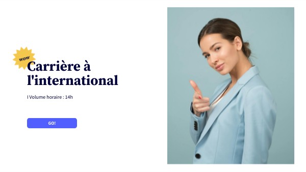 Carrière à l'international | Genially