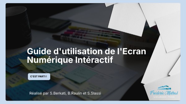 Guide d'utilisation de l'Ecran Numérique Intéractif | Genially