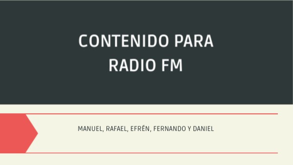CONTENIDO PARA RADIO fm | Genially