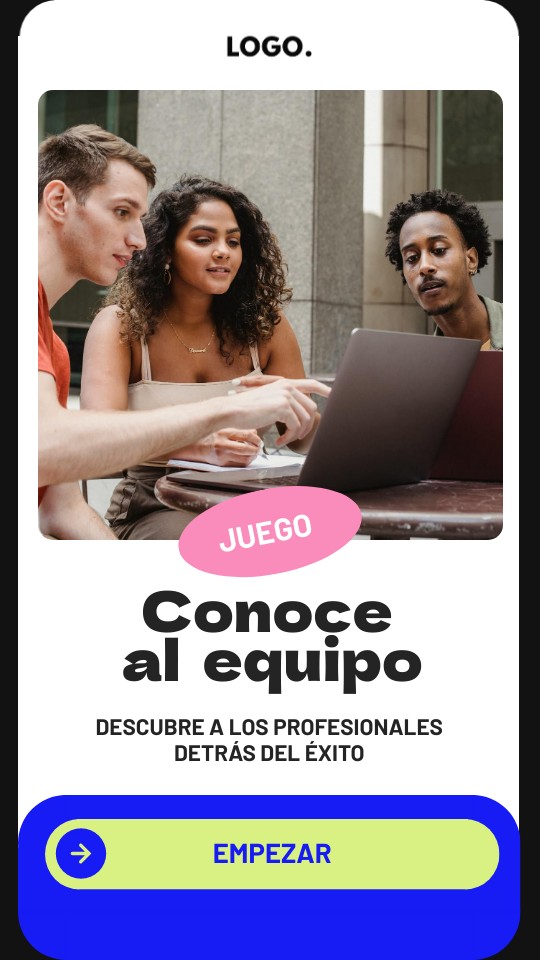 Juego Conoce al equipo móvil | Genially