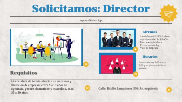 Solicitamos: Director | Genially