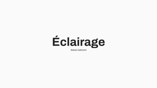 Éclairage | Genially