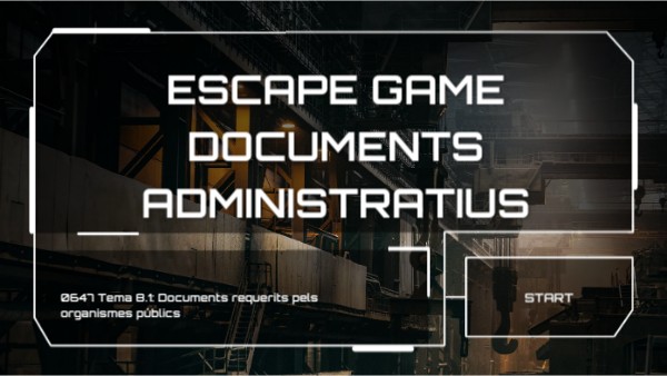 ESCAPE GAME Documents Administratius | Genially