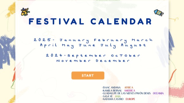 FESTIVAL CALENDAR | Genially