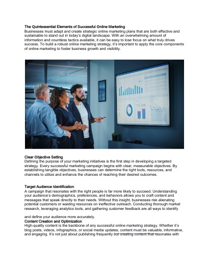 The Quintessential Elements of Successful Online Marketing.pdf | Genially