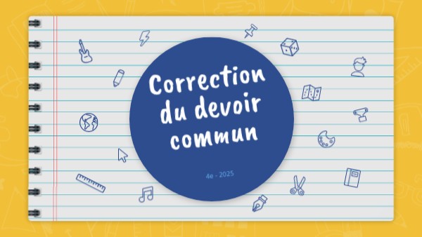 2025 - Devoir commun 4e | Genially