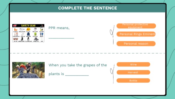 Complete the sentence | Genially