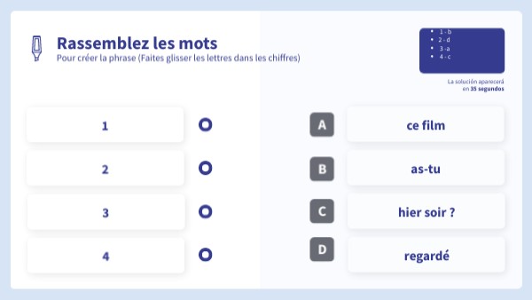 Rassemblez les mots | Genially