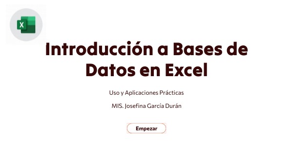 Introducción a Bases de Datos en Excel | Genially