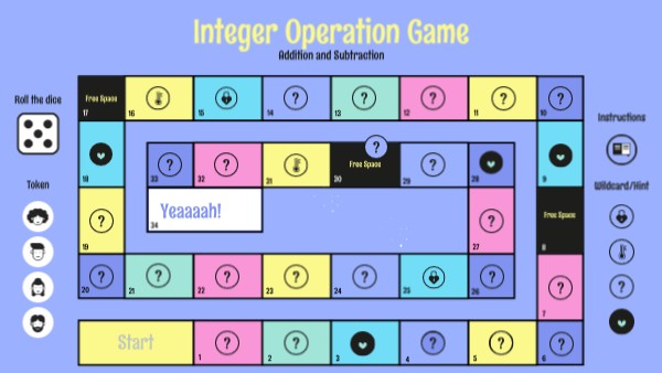 Integer Operation Game | Genially