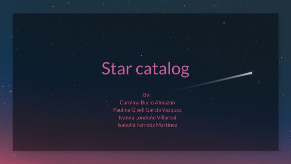 Star catalog | Genially