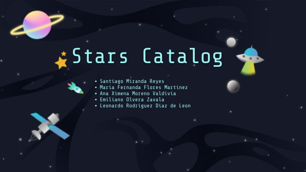 Stars Catalog | Genially
