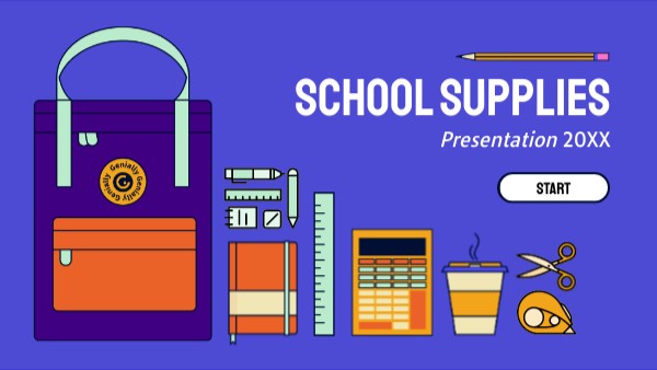 School Supplies Presentation | Genially