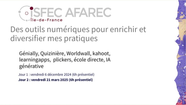 Jour 2 Outils numériques pour enrichir et diversifier mes pratiques | Genially