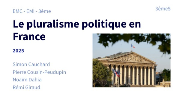 Le pluralisme politique en France | Genially