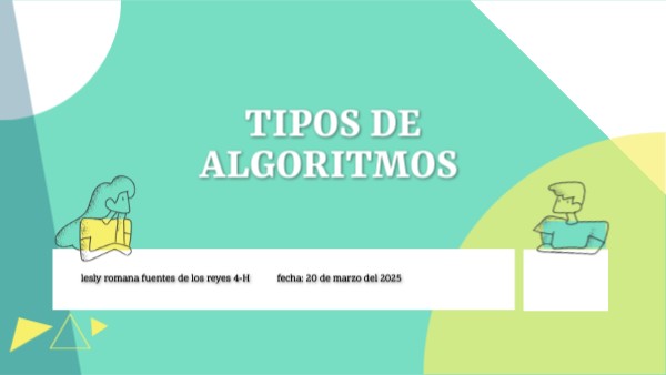 TIPOS DE ALGORITMOS | Genially