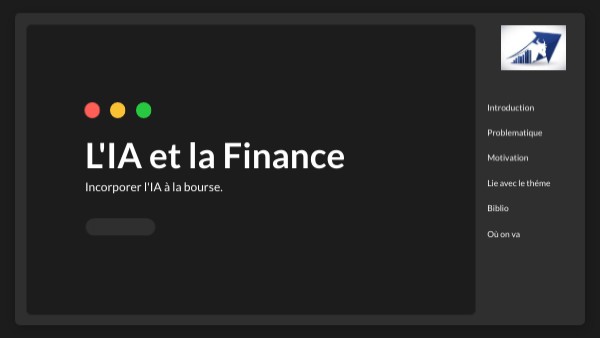 L'IA et la Finance | Genially