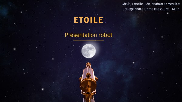 Présentation robot | Genially