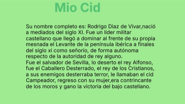 Mio Cid | Genially