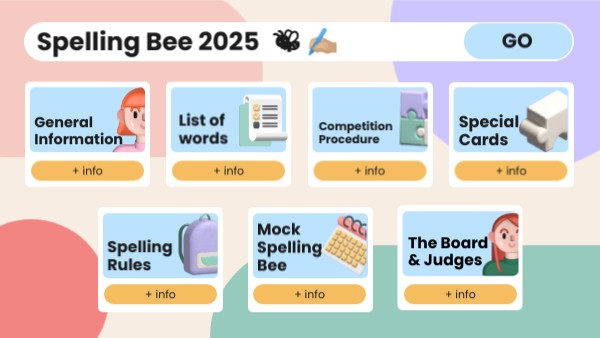 Spelling Bee 2025 🐝 🏼 | Genially