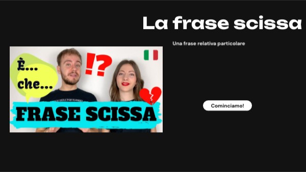 La frase scissa | Genially