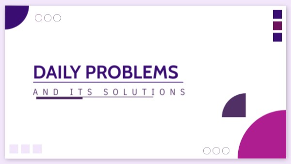 Daily problems | Genially