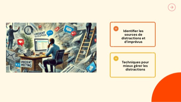Identifier les sources de distractions et d’imprévus | Genially