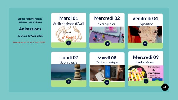 Programme du 01 au 30 avril 2025 | Genially