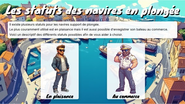 Les statuts des navires en plongée | Genially