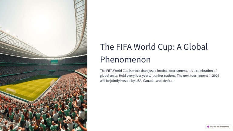 The FIFA World Cup: A Global Phenomenon | Genially