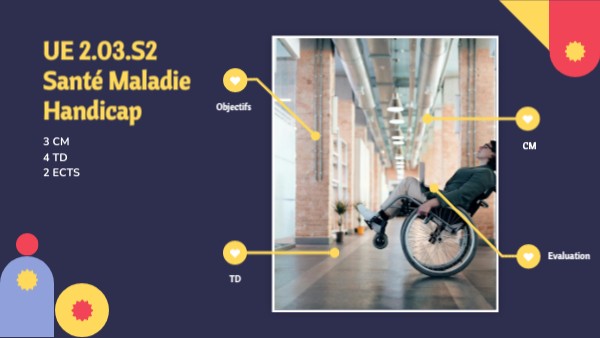 Présentation UE 2.03.S2 Santé Maladie Handicap | Genially