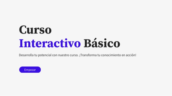 Curso Interactivo Básico | Genially