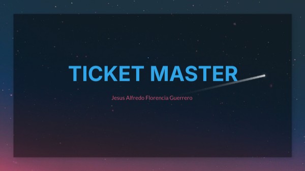 TICKET MASTER | Genially
