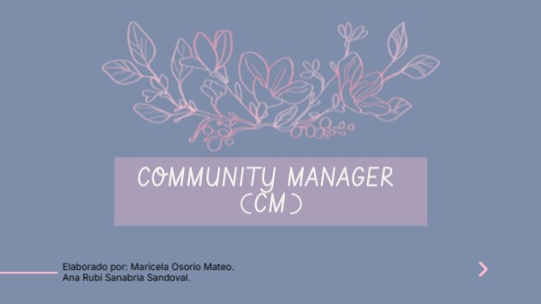 Community manager (cm) | Genially