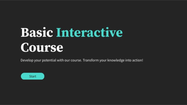 Basic Interactive Course | Genially