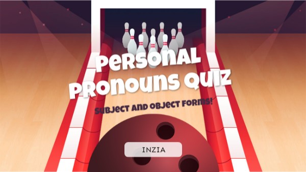 Personal pronouns quiz | Genially