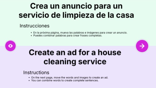Sp1 Unit 7 Ad for cleaning house | Genially