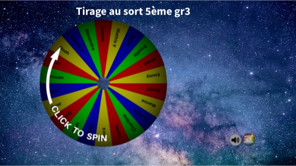 Tirage au sort 5ème gr 3 | Genially