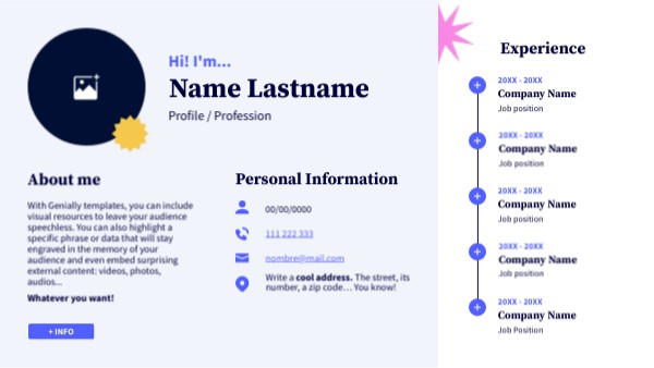 Essential CV | Genially