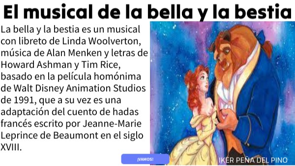 El musical de la bella y la bestia | Genially