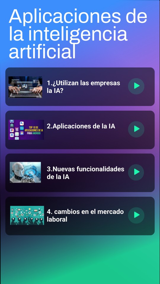 Aplicaciones de la inteligencia artificial | Genially
