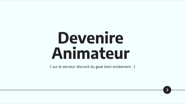 Devenire Animateur | Genially