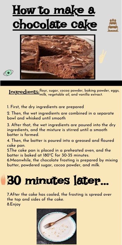 How to make a chocolate cake | Genially