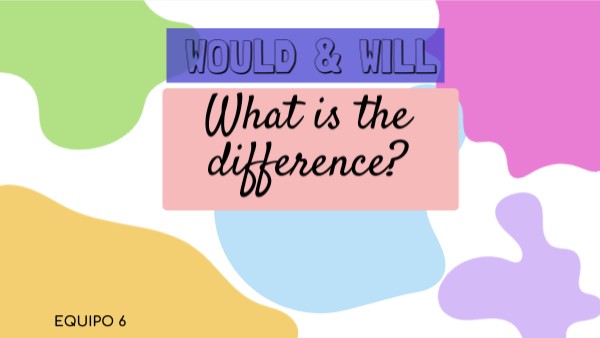 would and will | Genially