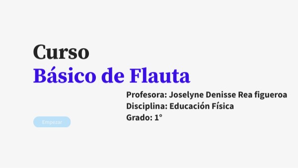Curso Básico de Flauta | Genially