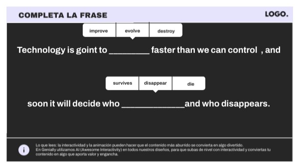 COMPLETA LA FRASE | Genially