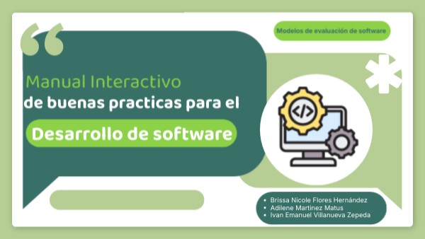 Manual Interactivo de buenas prácticas de Desarrollo de Software | Genially