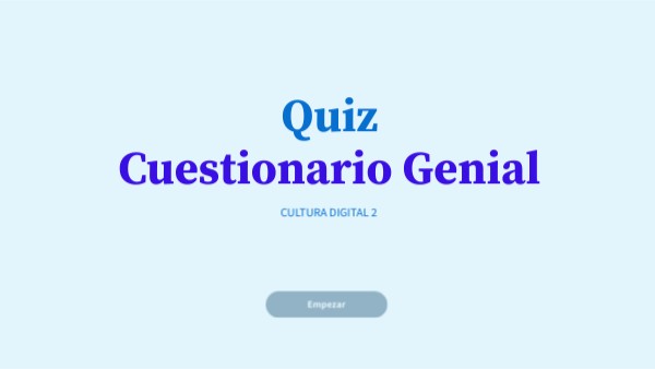 Cuestionario Genial | Genially